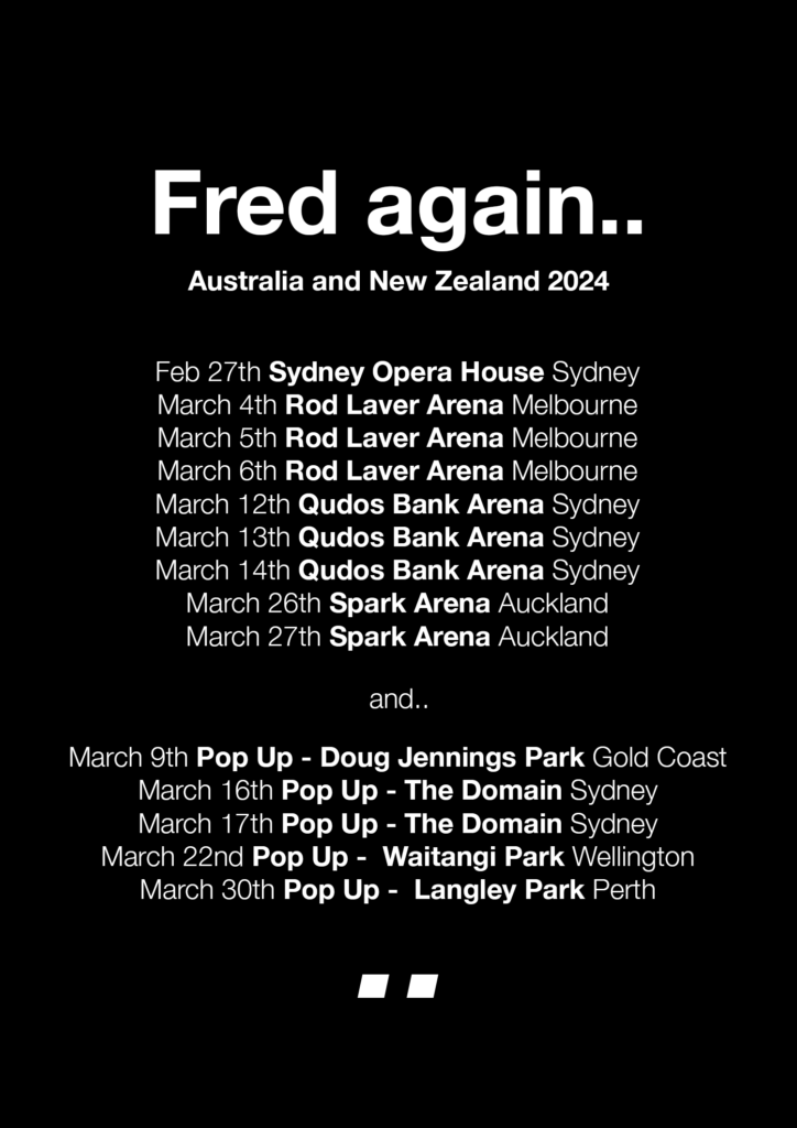 FRED AGAIN.. · Handsome Tours
